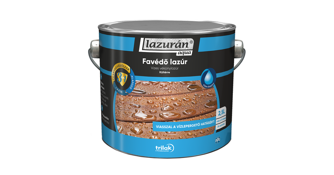 Festékpalota - PPG Trilak Kft- Lazurán Aqua Favédő Lazúr 3 In 1 Cédrus ...