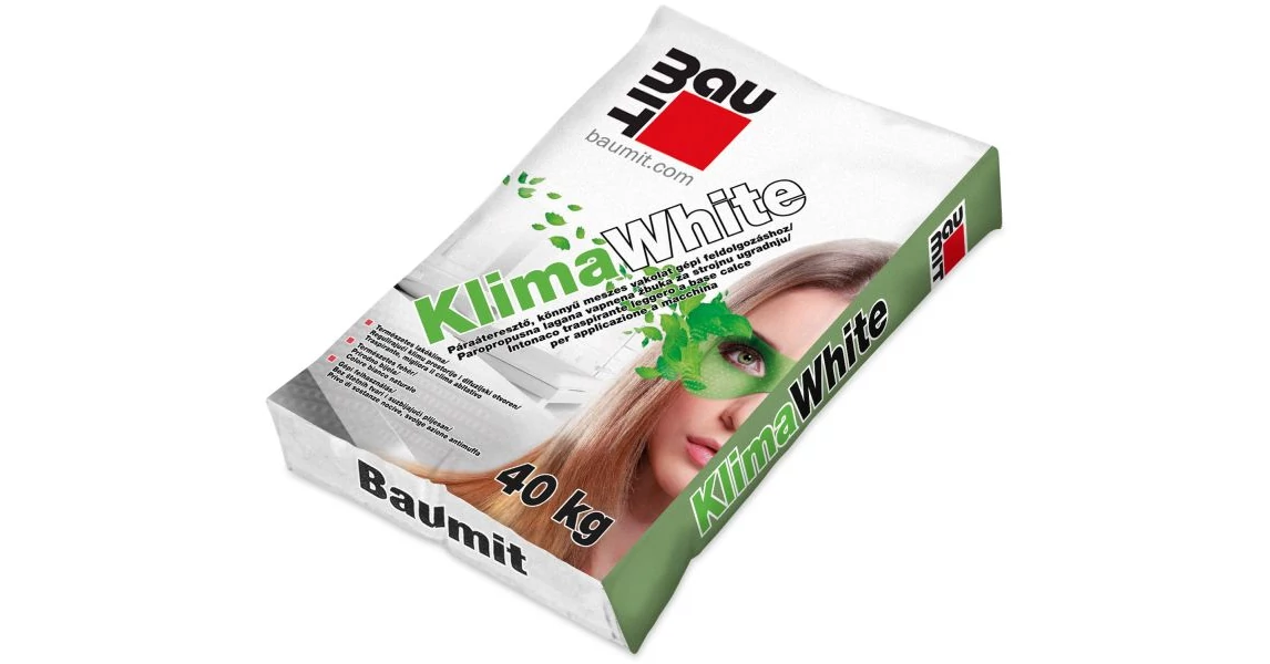 Gipszek, Glettek, Beltéri vakolóanyagok - BAUMIT KlimaWhite 40 kg meszes könnyűvakolat - 5.290 Ft