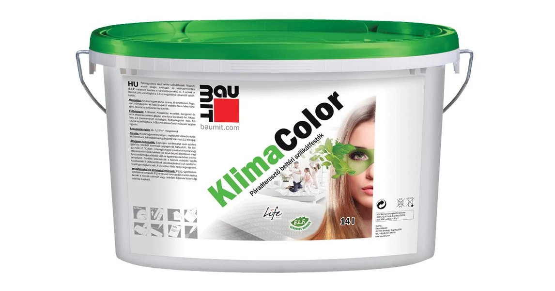 Páraáteresztő festékek - BAUMIT KlimaColor 14 l (Klíma festék) 0019 fehér - 46.400 Ft