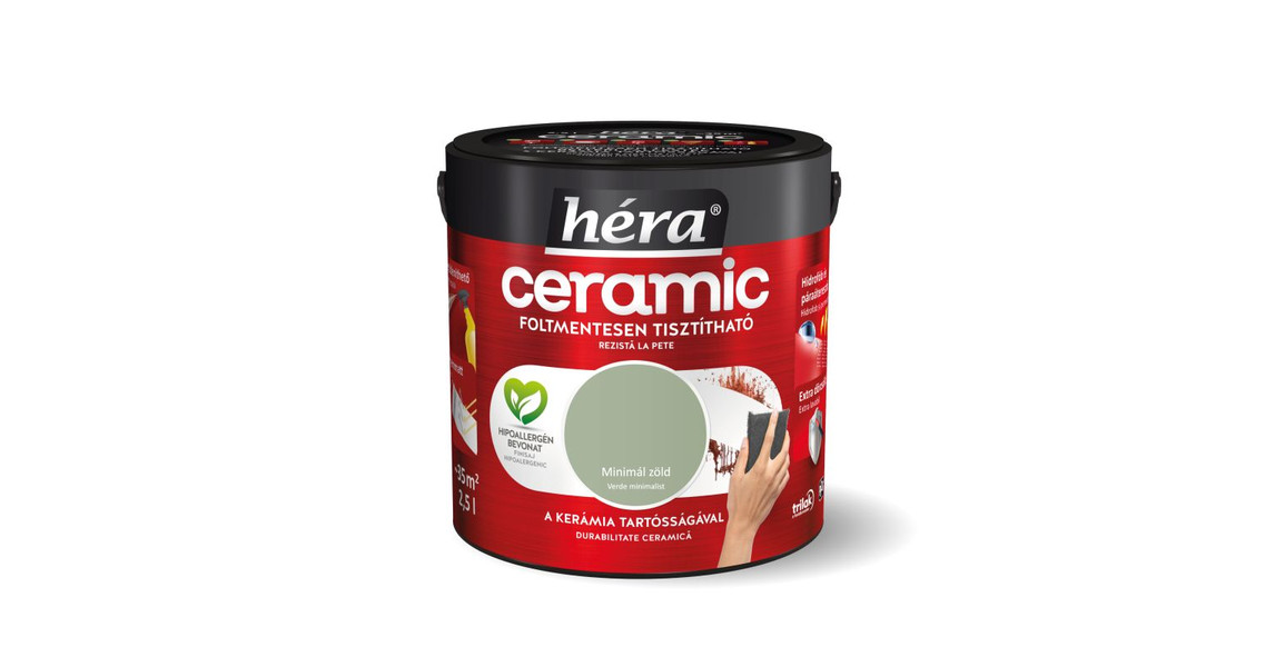 Színrekevert festékek - Héra Ceramic Minimál Zöld 2,5 l - Beltéri ...